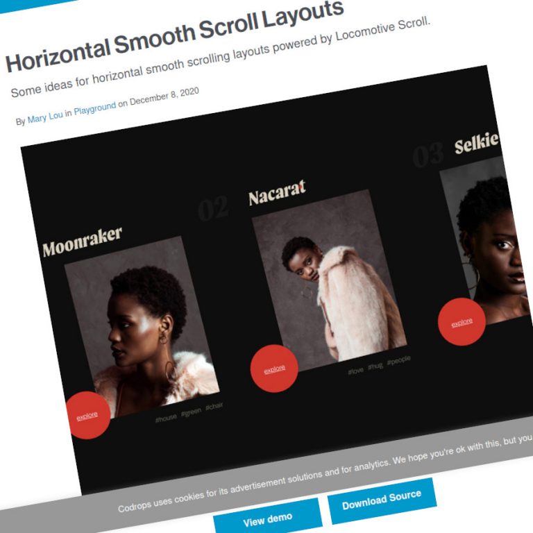 Diseños de desplazamiento suave horizontal - WD5 Web Design