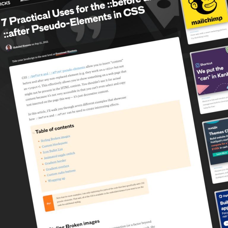 7 usos prácticos de los pseudoelementos ::before y ::after en CSS - WD5 ...