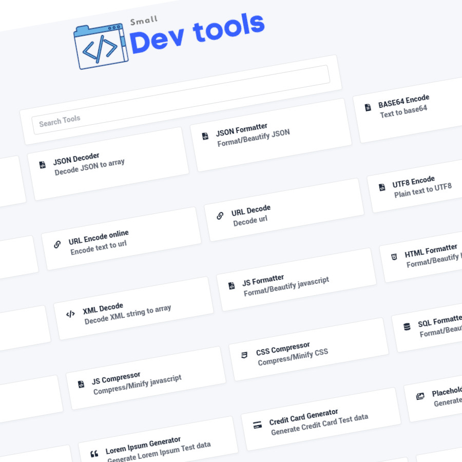Small Dev Tools - WD5 Web Design
