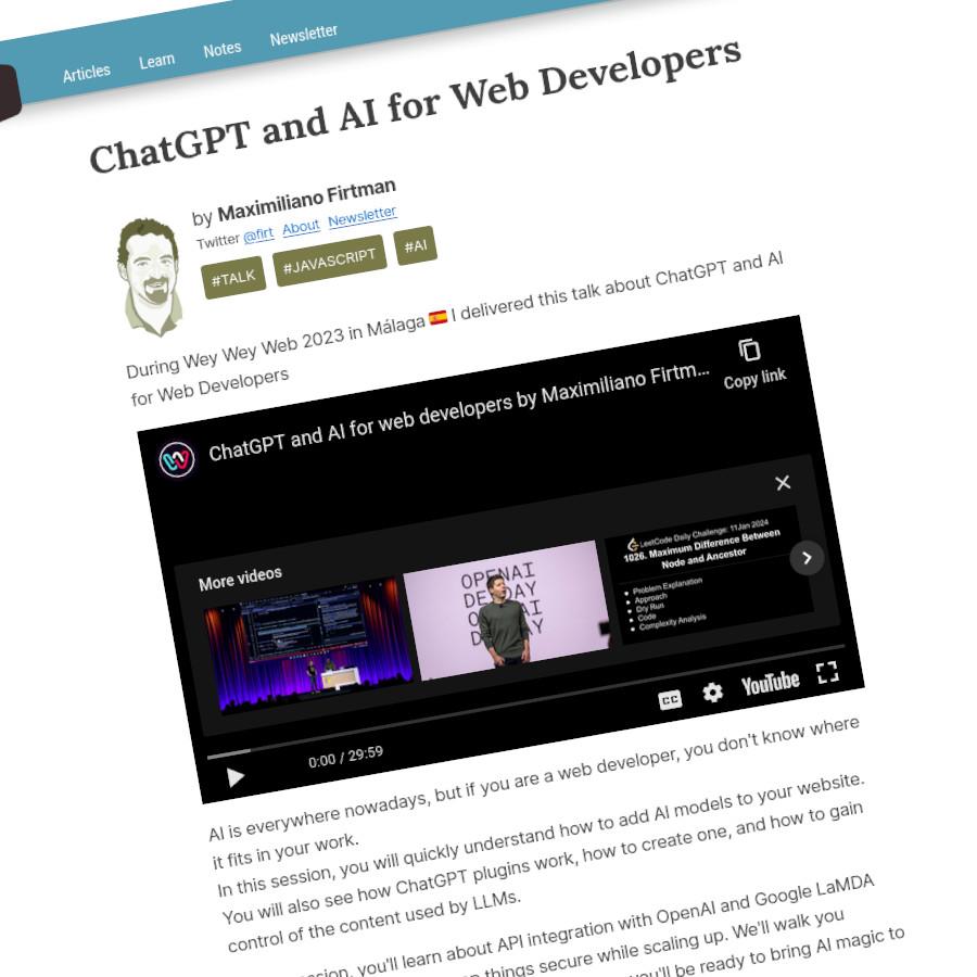 ChatGPT y AI para Web Developers - WD5 Web Design