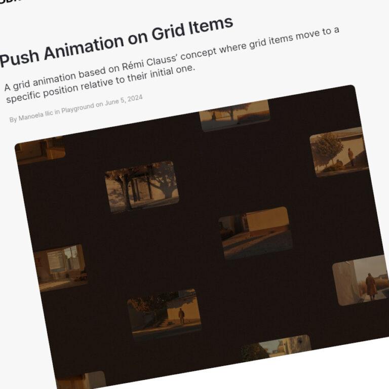 Animación de inserción en elementos de la cuadrícula - WD5 Web Design